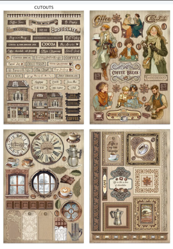 Junk journal stickers, cut-outs, backgrounds - Coffee and Chocolate ...